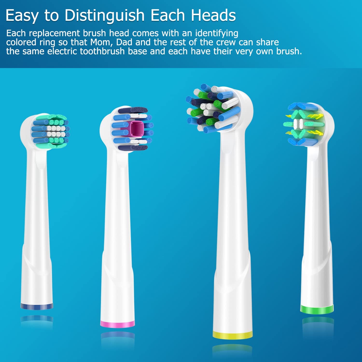 Koboks ITECHNIK Replacement Heads Compatible with Oral B Braun, Includes 4 PC Clean, 4 Floss Clean, 4 Cross Clean & 4 White Clean from ITECHNIK (White)