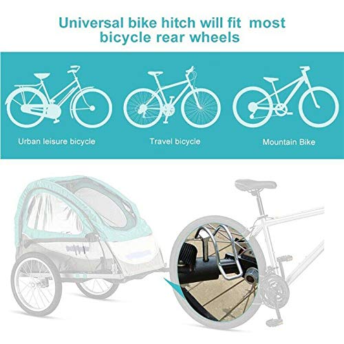 Liveday Bike Trailer Coupler Hitch Bicycle Attachment Angled Elbow Portable Mount Adapter for Children's Trailers and Most Bicycles