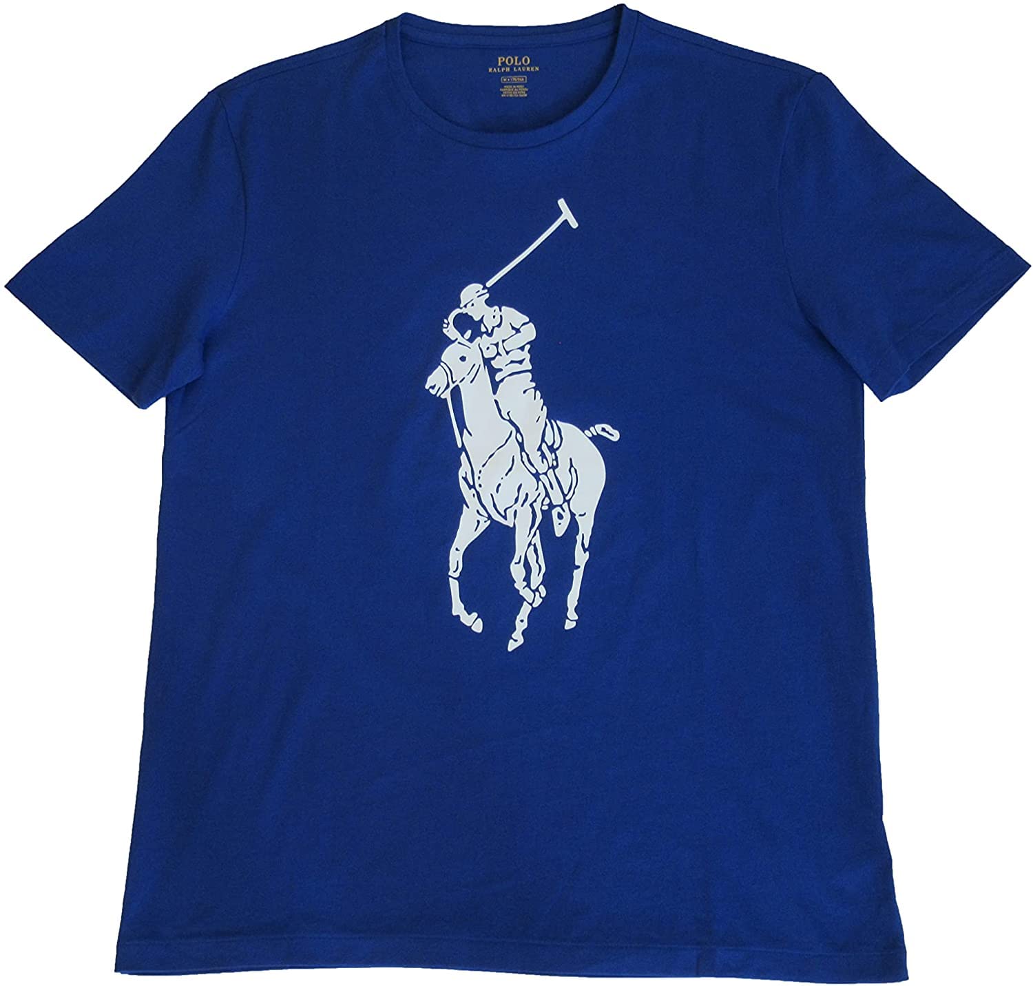POLO RALPH LAUREN Mens Big Pony Graphic Crewneck T-Shirt (Small, Blue)