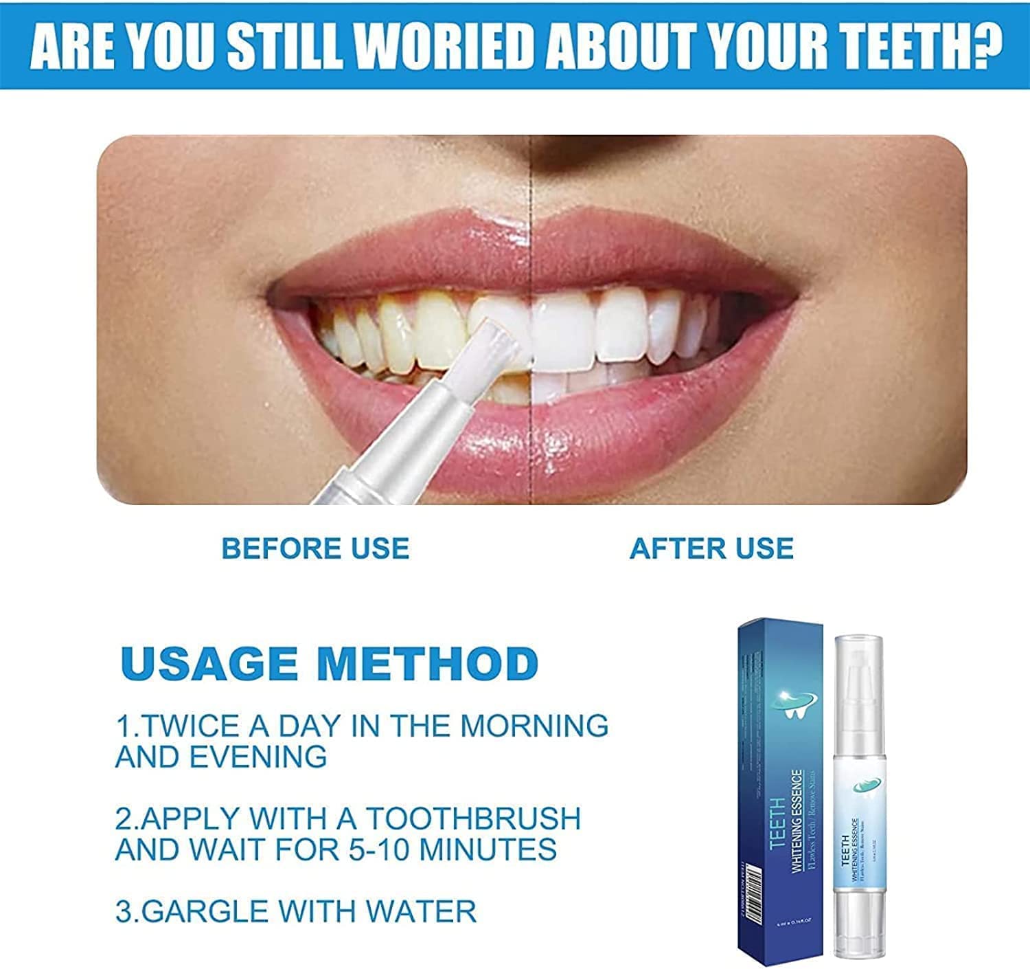 Teeth Whitening Essence, Teeth Whitening Essence Pen,Intensive Stain Removal Teeth Reduce Yellowing