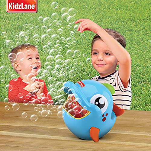 Kidzlane Bubble Maker Machine for Kids - Big Bubbles Speed Blower for Toddler's Outdoor Party Play - Makes 500 to 1000 per Minute (Bubble Dolphin)