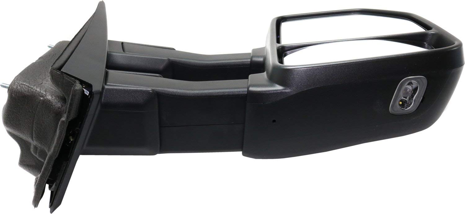 Kool Vue Power Heated Towing Mirrors for Ford F-150 2015-2018 Power Fold With Signal Light, Blind Spot Light, Memory & Puddle Lamp; Without Auto-Dimming Textured Pair
