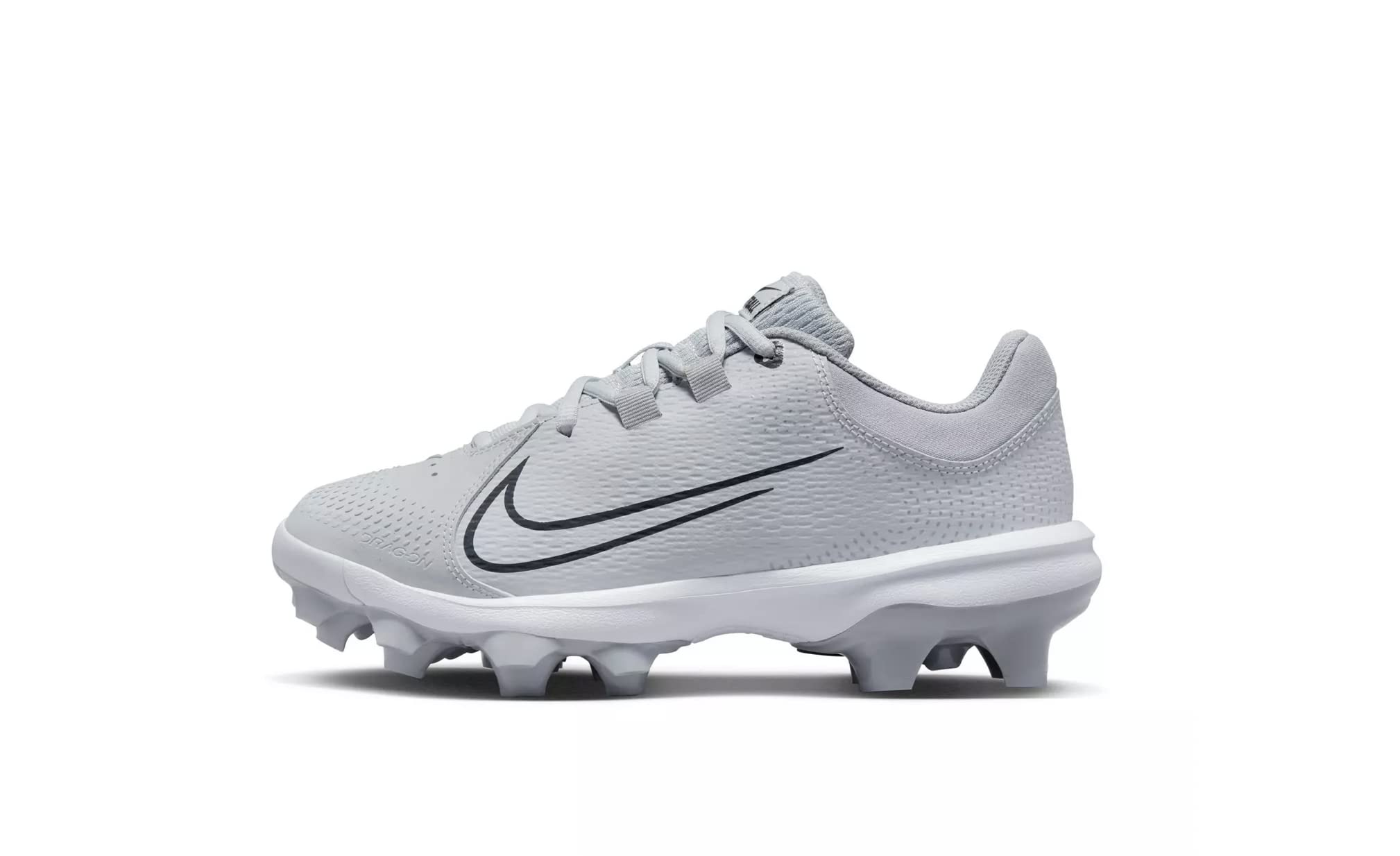Nike Hyperdiamond 4 Pro MCS DC8990-004 Pure Platinum-Dark Grey-Wolf Grey Women's Softball Cleats 11 US