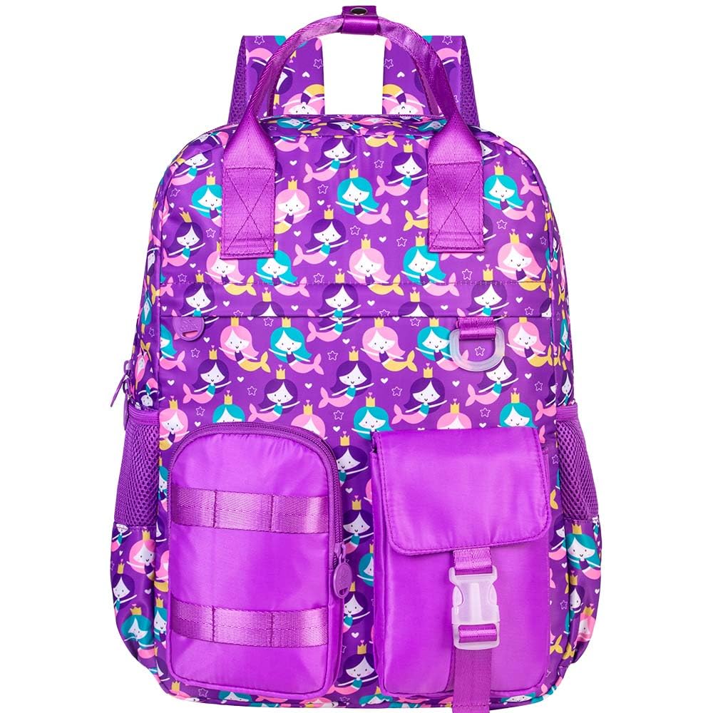 Mermaid Backpack for Girls, 16’’ Kids Backpacks Lightweight Water Resistant Preschool Bookbag, Elementary Kindergarten Travel School Bag for Little Girls With Chest Strap
