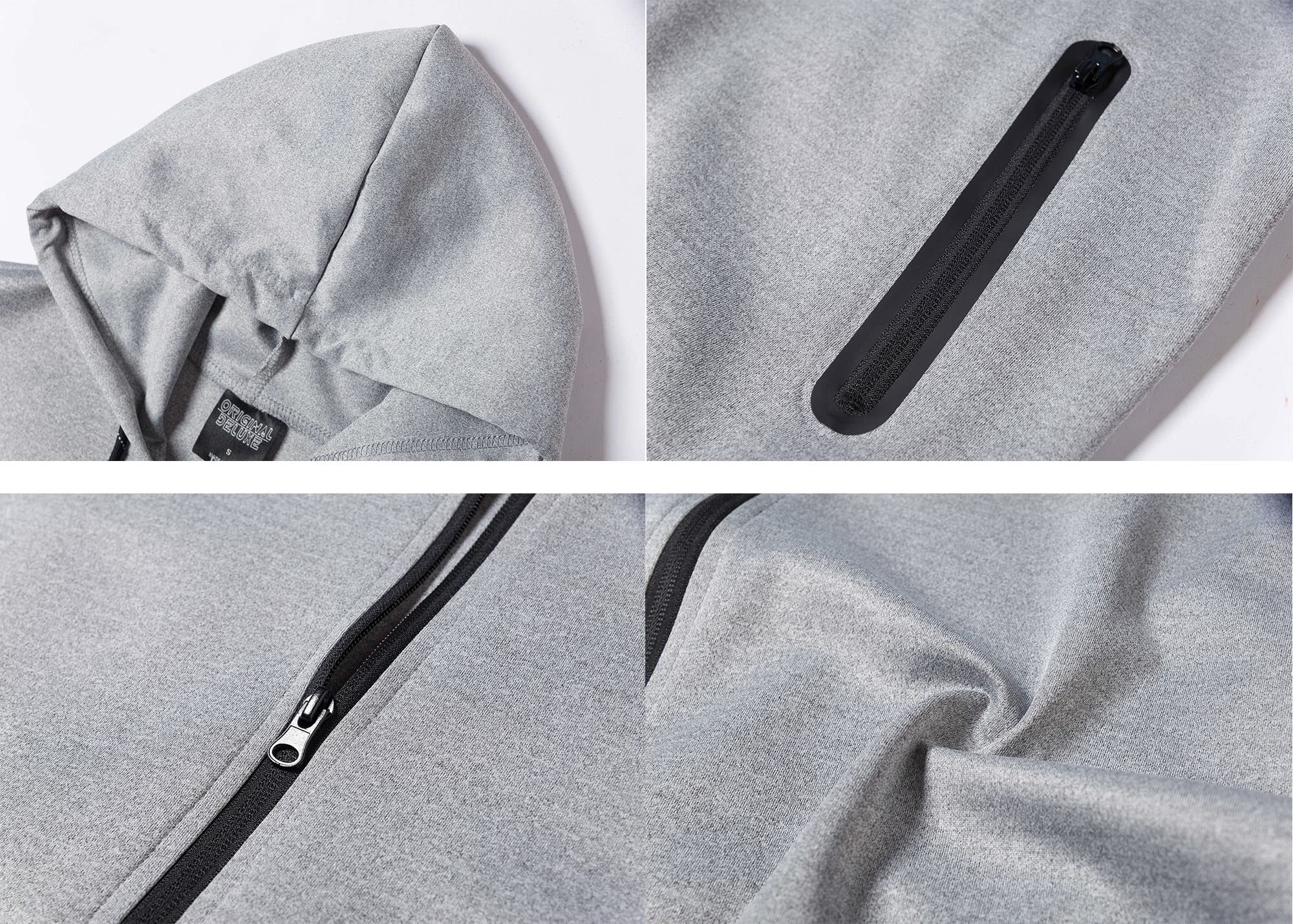 Men's Tracksuit Set 2 Piece Jogging Outfits Casual Sweatsuit,Light Grey,2XL