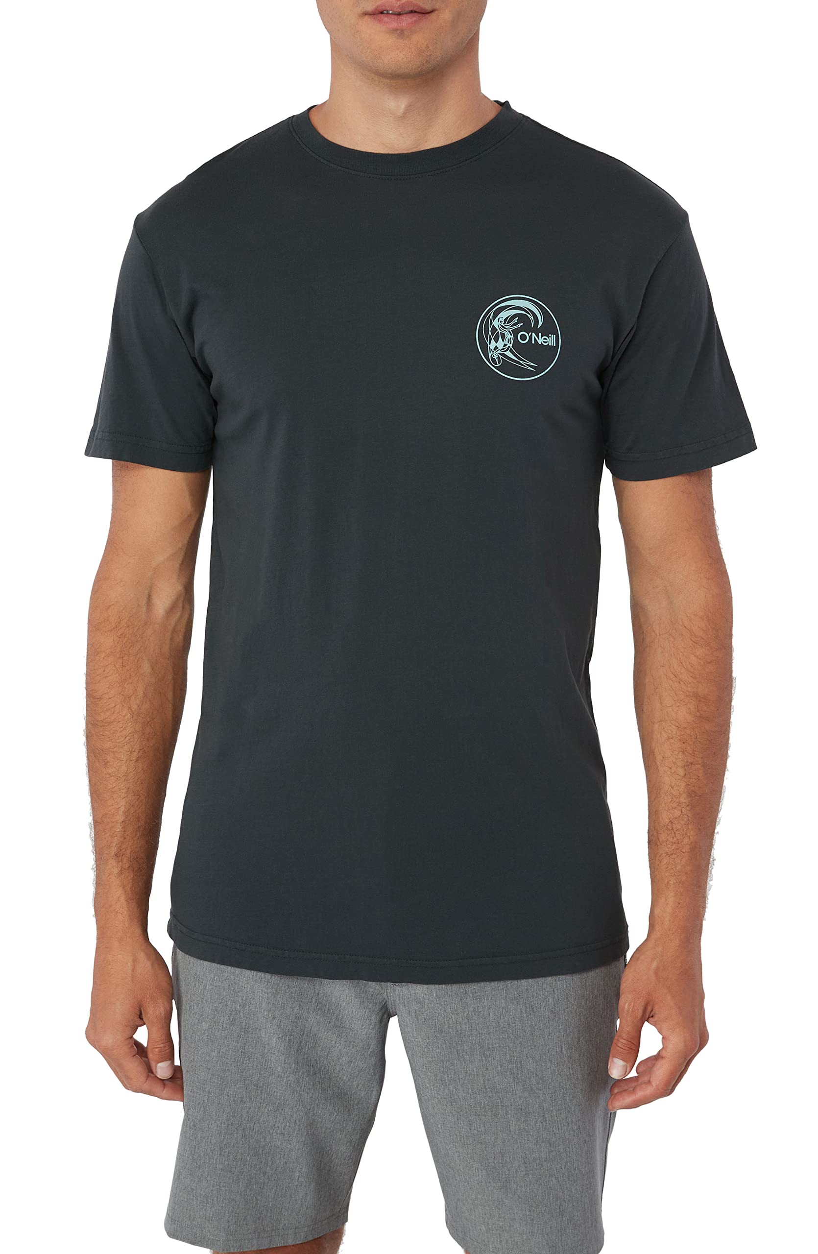 O'NEILL Mens Mythic Circle Graphic Short Sleeve T-Shirt, Dark Charcoal, XL
