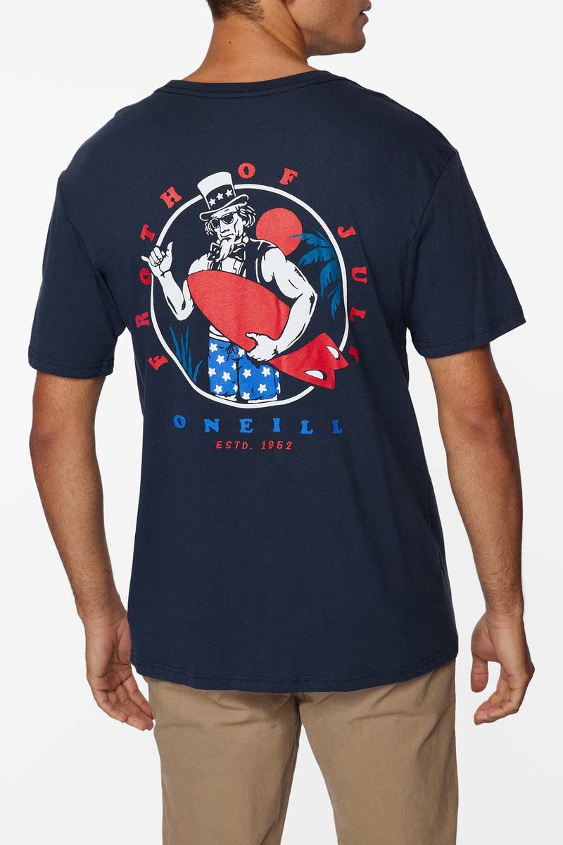 O'NEILL Mens Uncle Shaka Graphic Short Sleeve T-Shirt, New Navy, XL