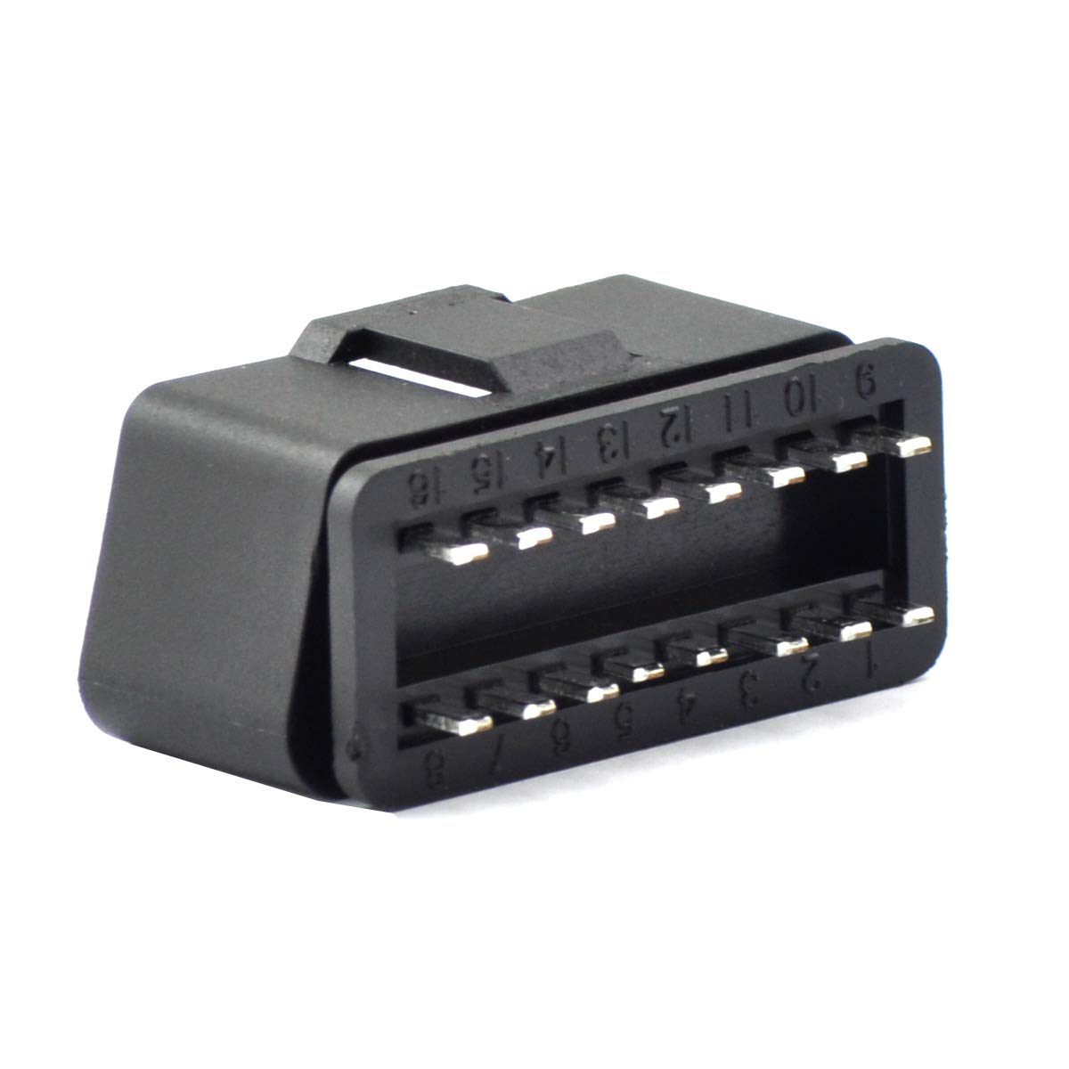 OLLGEN 16 Pin OBD 2 OBDII Male Connector OBD2 16 pin Adaptor J1962 Connector OBDII Plug with Screws Car Diagnostic Cable Connector (OBD Male Plug)