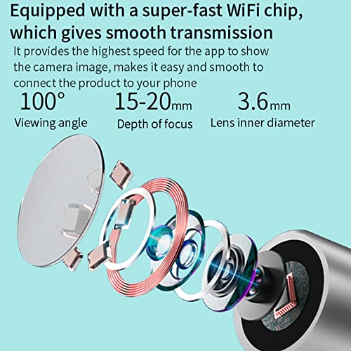 Taloyer Visual Ear Scoop Set Ear Wax Remover Kit Ear Cleaner Scoop Endoscope Camera Pick Otoscope HD Visual