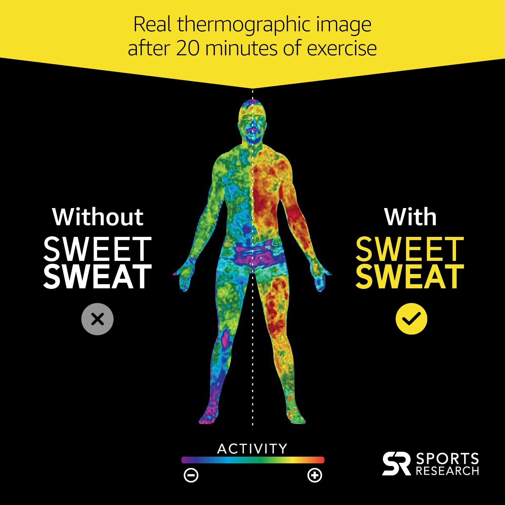 Sports Research Sweet Sweat Yellow Waist Trimmer (XL) and Citrus Mint Sweet Sweat Workout Enhancer Gel Stick (6.4oz) Bundle
