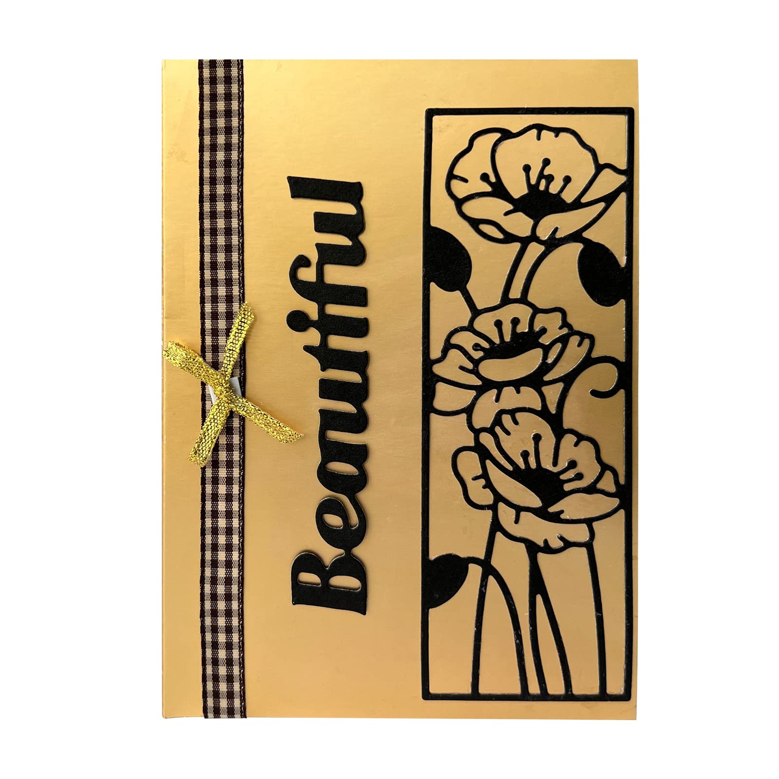 ORIGACH 4 Pcs Metal Flower Frame Cutting Dies for Card Making Embossing Stencil Die Cuts for Scrapbooking DIY Flower Bookmark Card Decoration