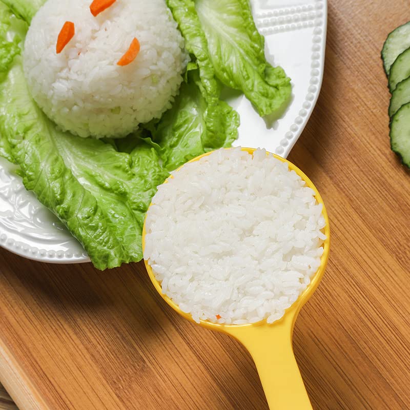 Yellow Rice Paddle Scoop Mold For Rice Ball Making, Non-stick Sushi Mold Rice Ball Scooper Rice Spatula Kitchen Gadge for Home Kitchen Restaurant Serving Spoon for Rice Making Home and Kitchen