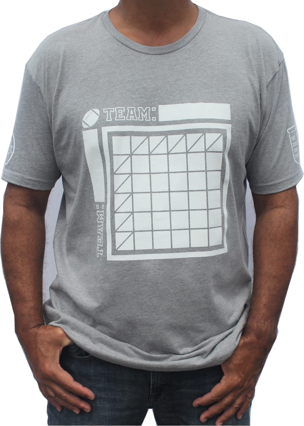 Original Game Day Football Blocks Playoff Squares T-Shirt (Red,X-Large)