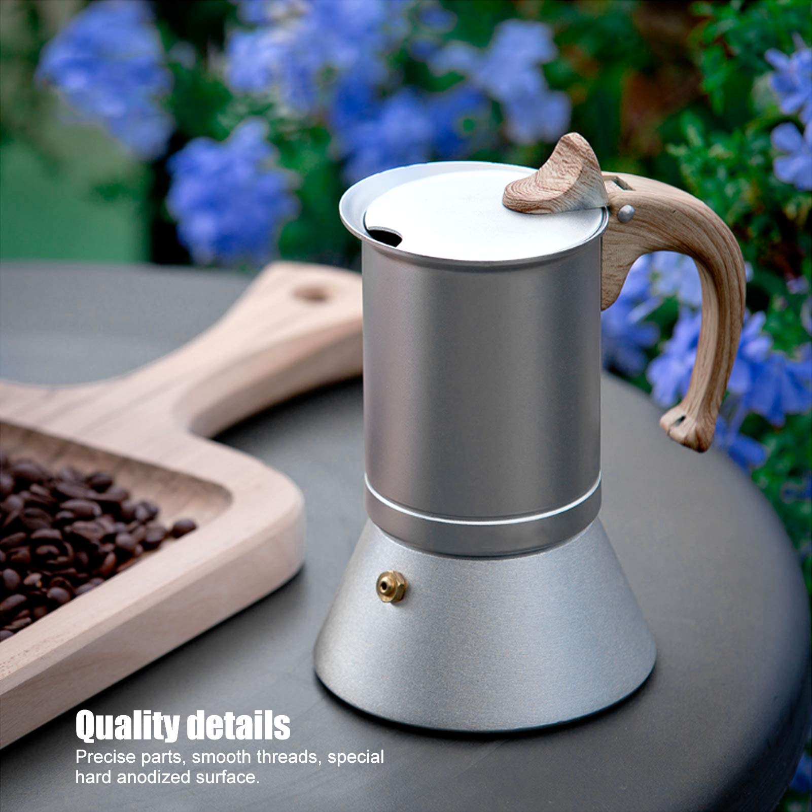 Stovetop Coffee Maker, 150ml Coffee Maker Moka Pot Stainless Steel Coffee Pot Induction Cooker Use Home Supplies