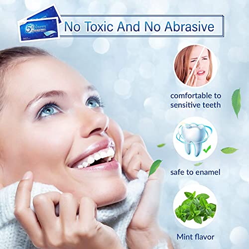 Teeth Whitening Strips, Non-Sensitive Teeth Whitening Kit 14 Sets Teeth Whitener for Tooth Whitening, Aids in The Removal of Smoking, Coffee, Soda, and Wine Stains