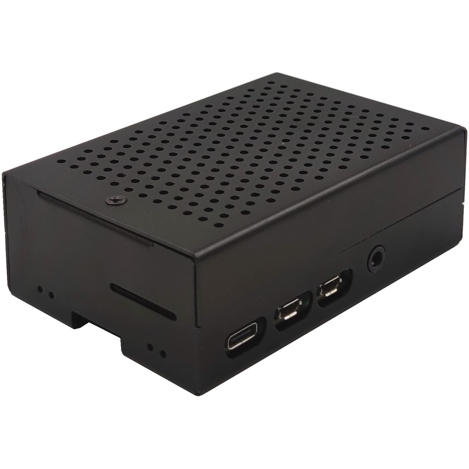 WEIYIXING Raspberry Pi 4 Metal Case with Cooling Fan, Aluminum Alloy Case Compatible with Raspberry Pi 4 Model B (Black)