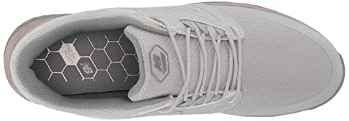 New Balance Women's Fresh Foam Link SL v2 Golf Shoe, Grey/Rose, 6.5