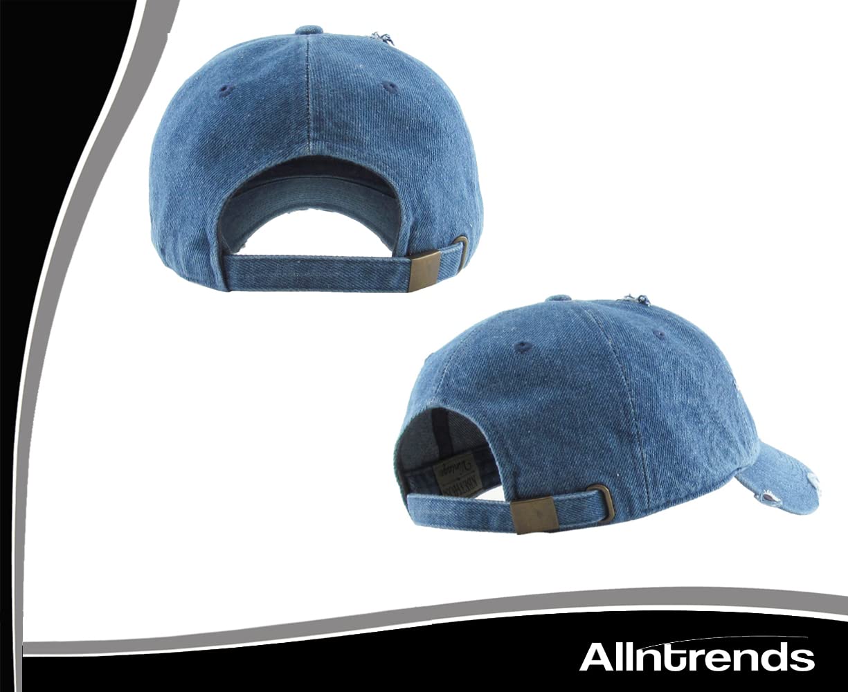 Rotary Embroidery Dad Hat Adjustable Embroidered Cap (Medium Denim)