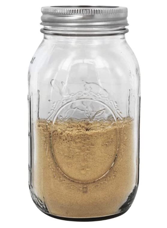 Regular Mouth Mason Jars 32 oz - (3 Pack) - Ball Regular Mouth Quart 32-Ounces Mason Jars With Airtight lids and Bands - For Canning, Fermenting, Pickling, Storage - Microwave & Dishwasher Safe