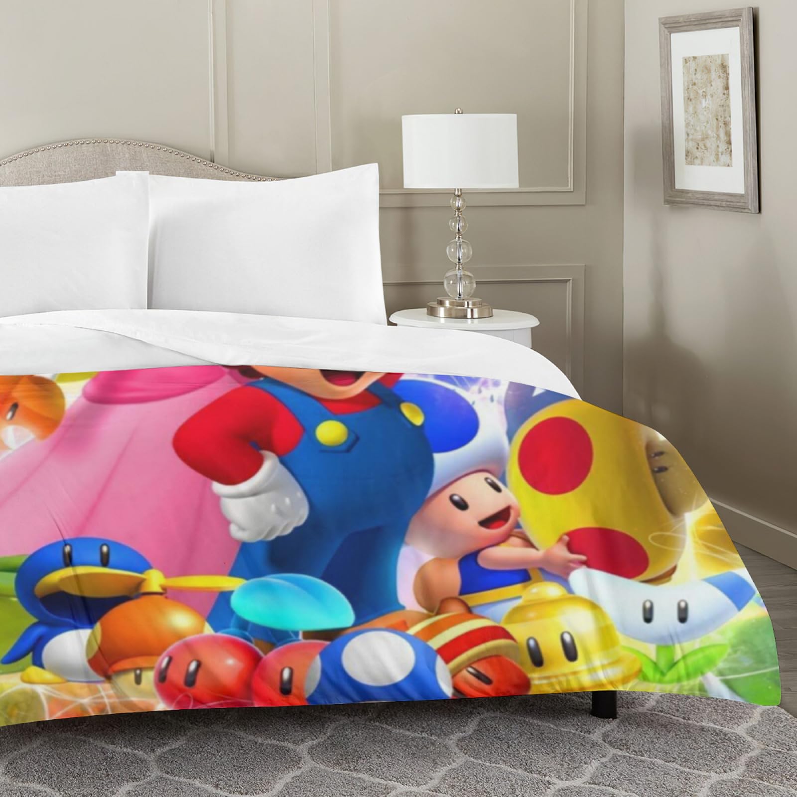 Mario Duvet Cover Set Lovely Bedding Multiple Bed Sets 3pcs Quilt Covers/Sheets/King Size (Twin-3pcs)