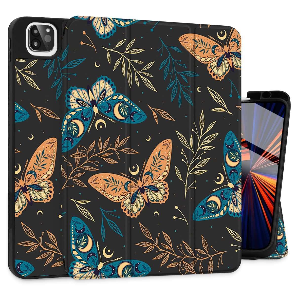 SUROCASE for iPad Pro 11 Inch Case 2022/2021/ 2020/2018, Slim Stand Hard Back Shell Smart Cover for iPad Pro 11 Inch 4th Generation 2022 / 3rd Gen 2021/ 2nd Gen 2020 / 1st Gen 2018, Butterfly