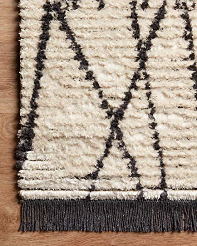 Loloi Chris Loves Julia x Alice Cream/Charcoal 7'-9" x 10' Area Rug