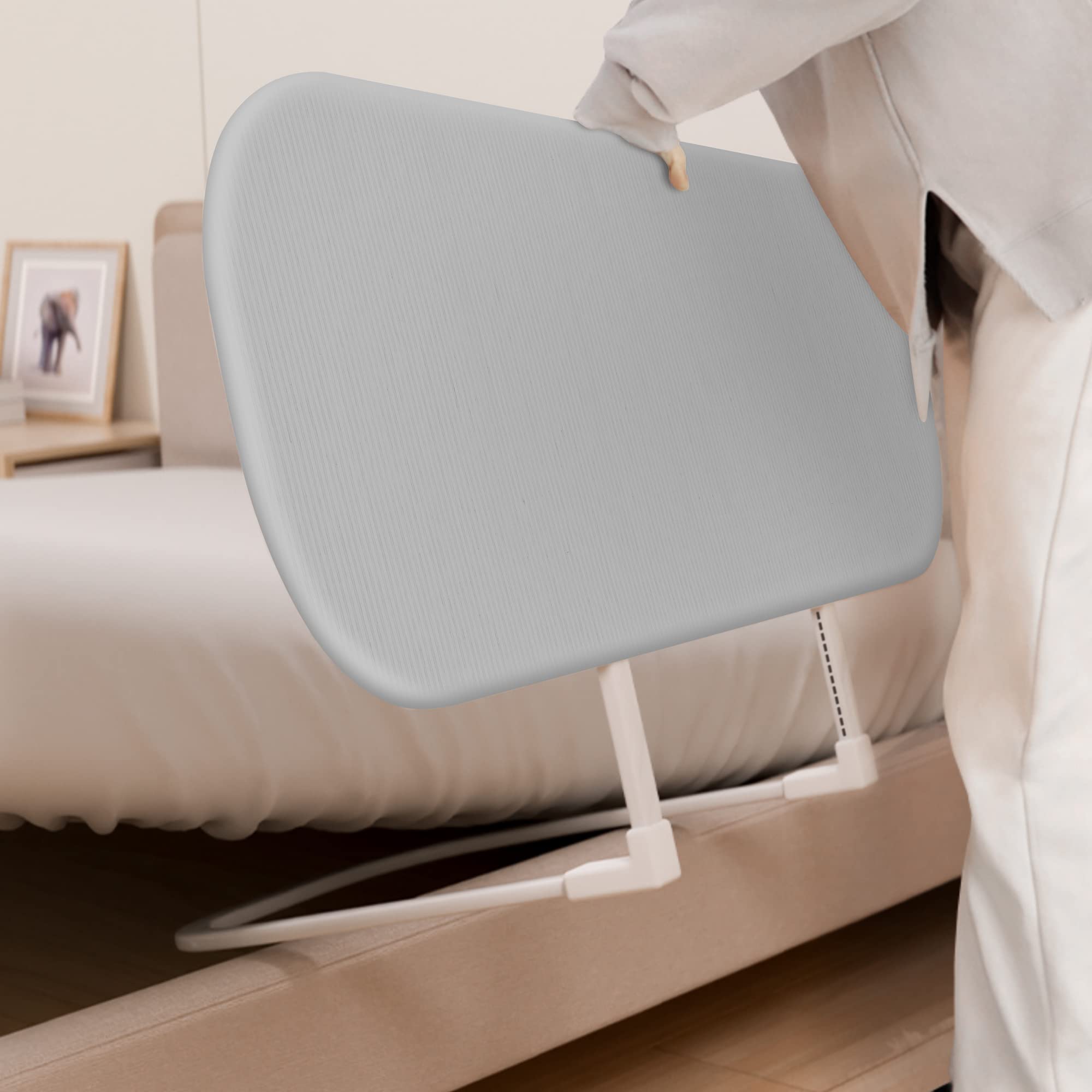 welspo Toddler Bed Rail, for Kid & Elderly Adjustable and Foldable Safety Bed Guard Rail, Portable Child Bed Safety Rail, Grey
