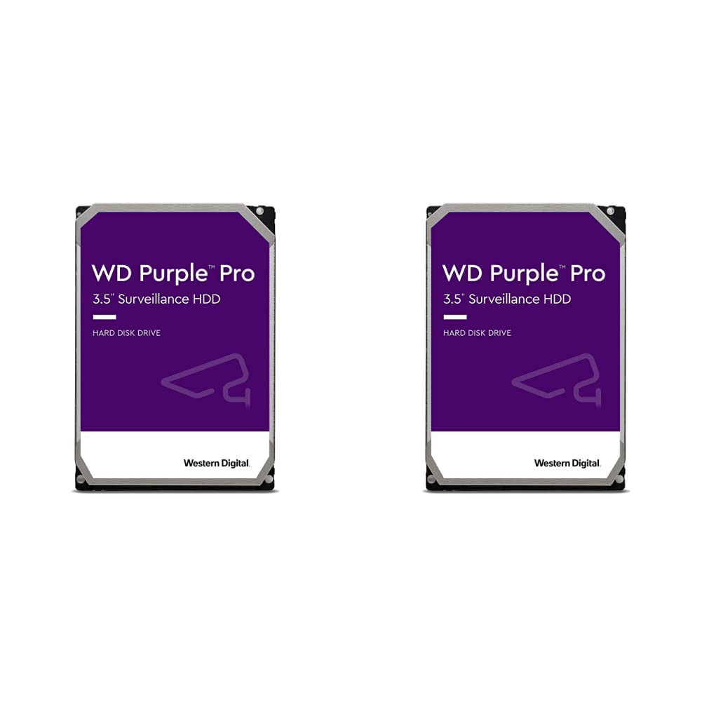 Western Digital 12TB & 10TB WD Purple Pro Surveillance Internal Hard Drives HDD Bundle - SATA 6 Gb/s, 256 MB Cache, 3.5"