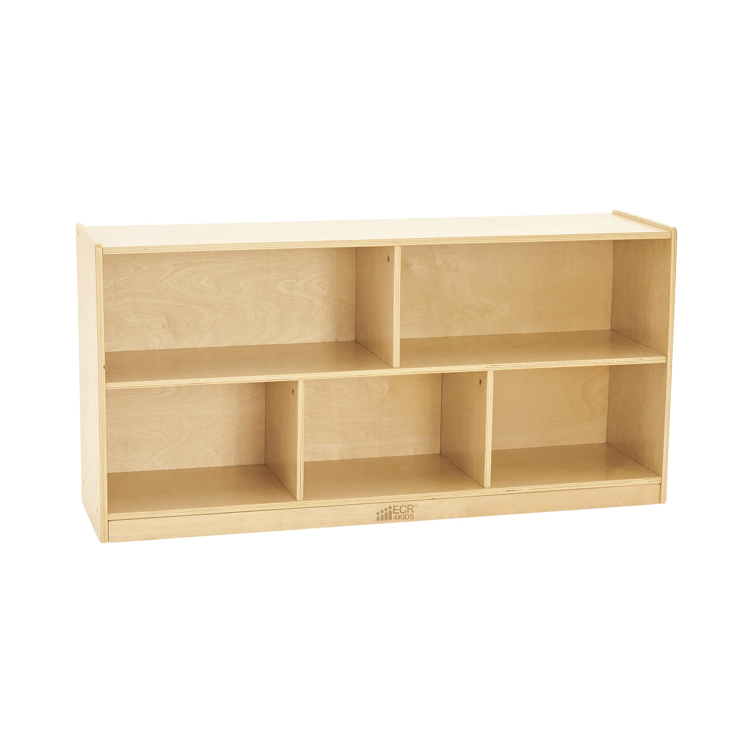 Sprogs Heavy Duty Childrens Standard 52" L Stackable Daycare Cots & ECR4Kids 5-Compartment Mobile Storage Cabinet, 24in, Classroom Furniture, Natural