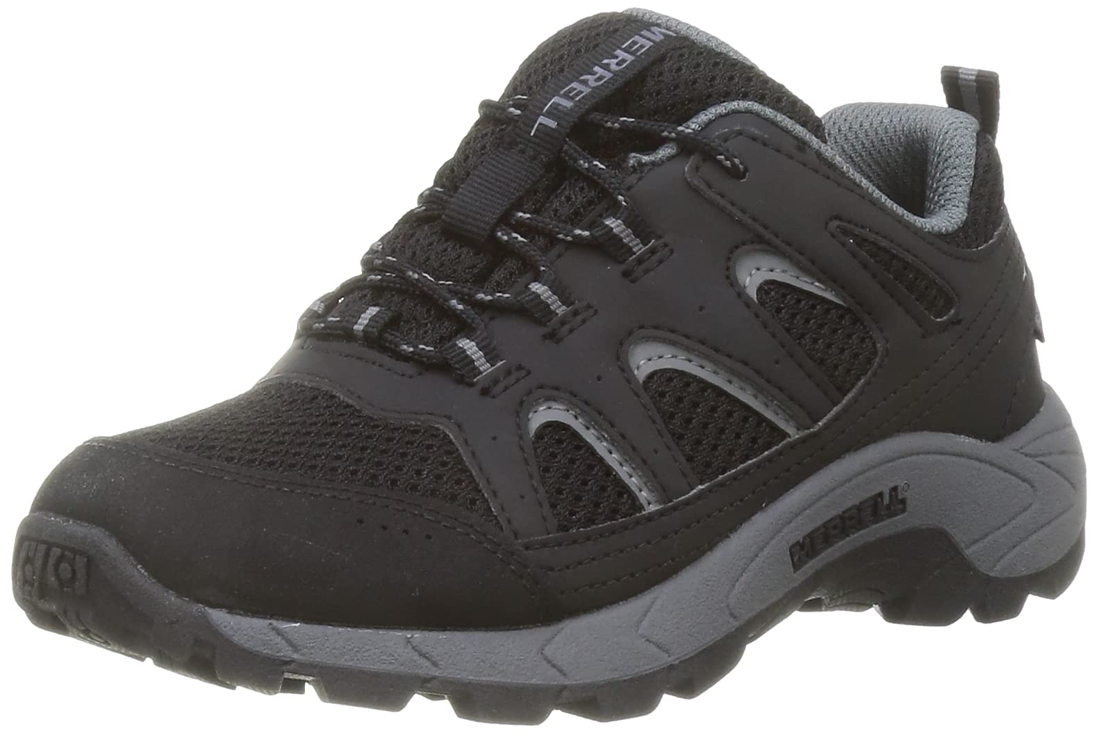Merrell Oakcreek Low Lace WTRPF Hiking Sneaker, Black/Grey, 6.5 US Unisex Big Kid