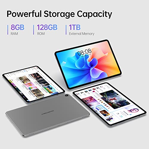 TECLAST Gaming Tablet 10.4 inch Android 12 T40Pro Tablet 18W PD Fast Charge 8GB+128GB 2000x1200 FHD Android 4G LTE Bluetooth Dual SIM 13MP Camera 2.0GHz Octa Core Dual WiFi GPS 7000mAh(512GB TF)