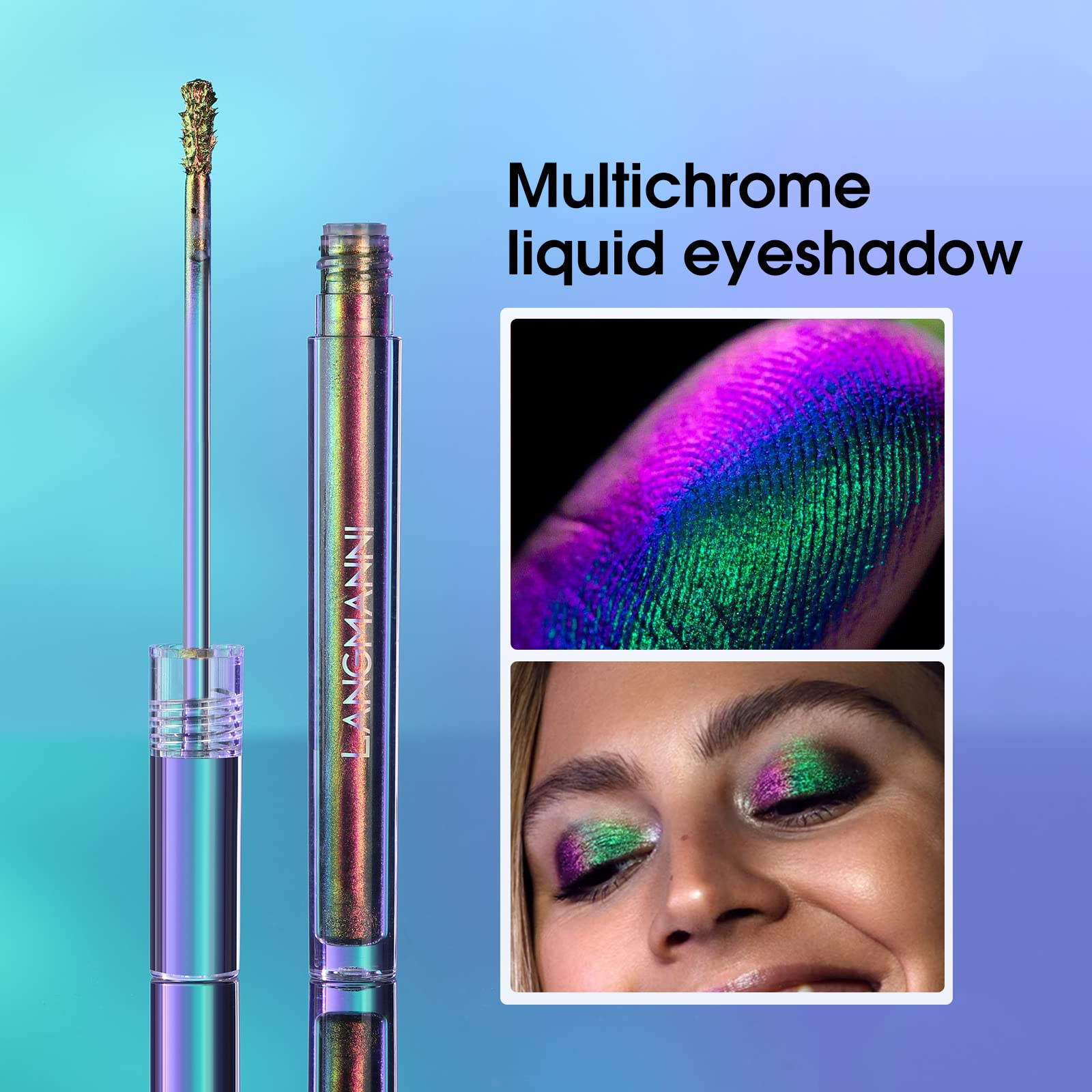 Witcrskm Liquid Eyeshadow, Chameleon Glitter Eye Shadow Makeup, MultiColor Shifting Pigment, Quick-Drying & Waterproof, Ideal Gifts For Sister Girls Girlfriend Women, 3ml