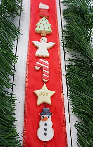 R&M International Mini Christmas Cookie Cutters, Snowman, Stocking, Star, Candy Cane, Tree, Angel, 6-Piece Set