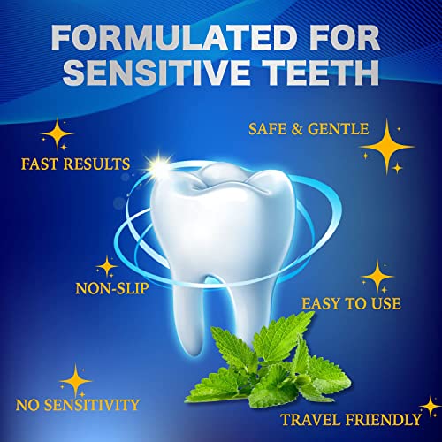 Teeth whitening Strips for Tooth White: 28 Sensitivity Free Whitening Strips - Peroxide Free - 14 Treatments for Teeth whitening - Professional and Safe Teeth whitening Strips