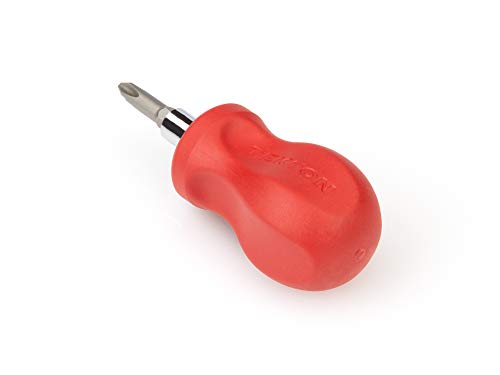 TEKTON 3-in-1 Stubby Phillips/Slotted Driver (#2 x 1/4 in., Red) | DMT17002