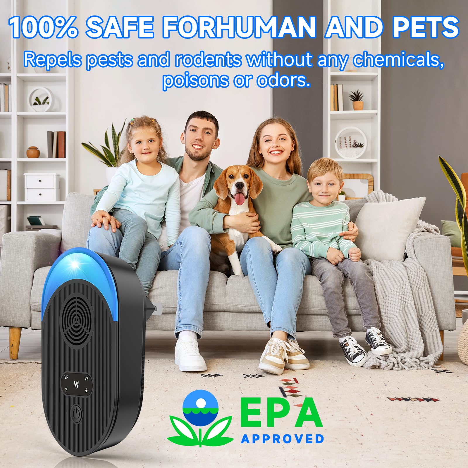 Ultrasonic Pest & Mouse Repeller 6 Packs, 2024 Ugraded Indoor Pest Control, Ultrasonic Pest Repellent, Indoor Pest Control for Home, Kitchen, Office, Hotel, Warehouse