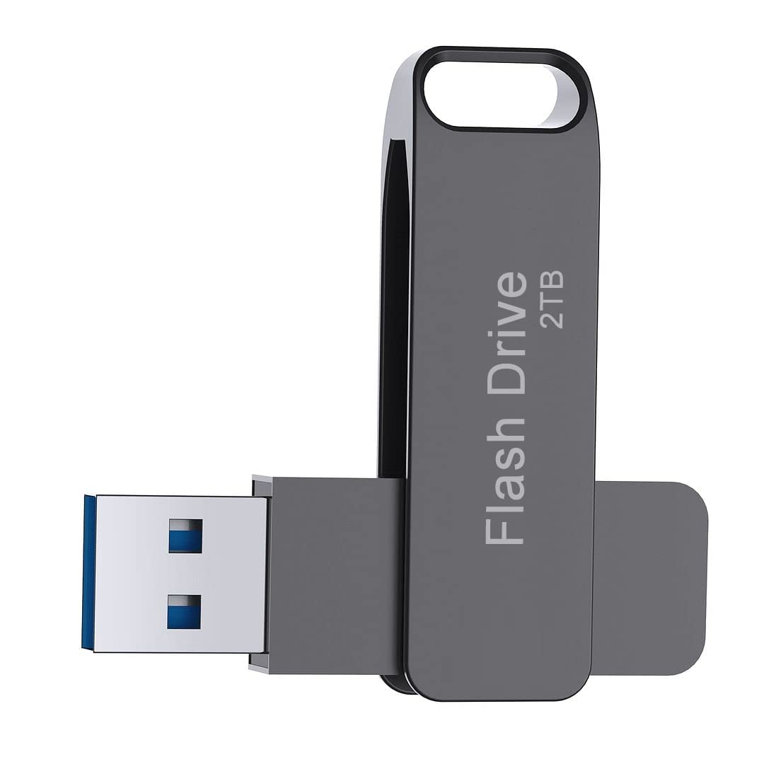 USB Flash Drive 2TB, Large Storage Thumb Drive, Flash Stick 2000GB, Portable U Disk Pen Drive, Memory USB Stick 2TB Data Storage for PC Laptop Computers Tablet