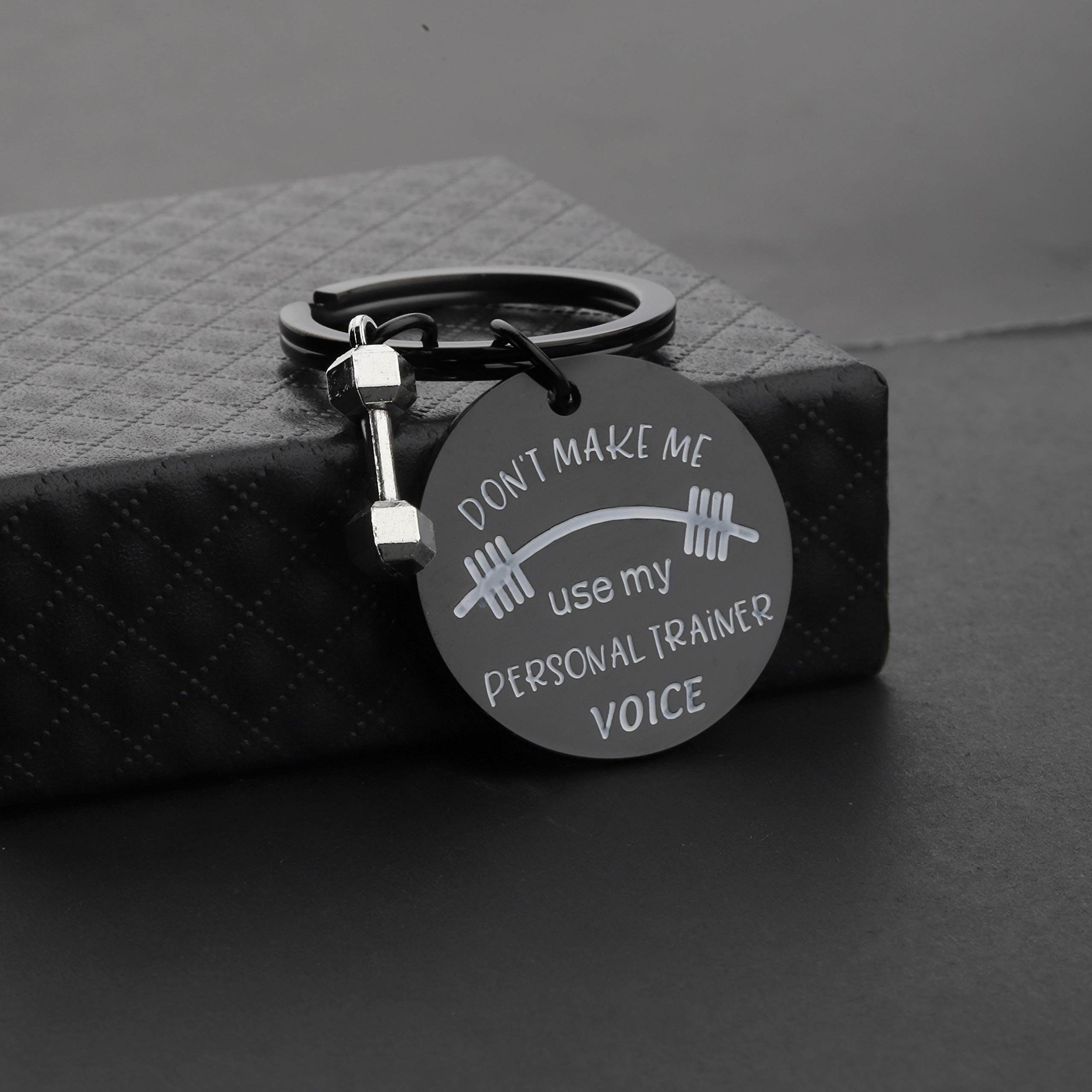 MAOFAED Personal Trainer Gift Workout Gift Fitness Gift Funny Personal Trainer Keychain Gift for Workout Coach (personal trainer black)