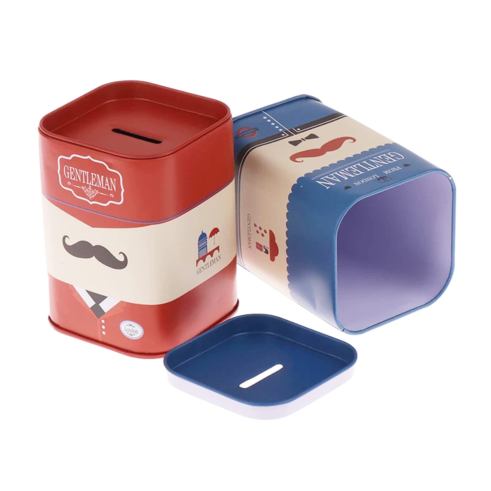 TEONEI Razor Blades Disposal Case,Stainless Steel Razor Bank Container Barber Shop Storage Container,2Pcs