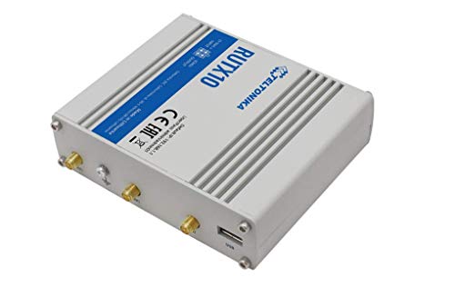 Teltonika RUTX10000300 Professional Ethernet Router, UK PSU, Digital Input/Output for Remote Monitoring and Control, Dual Band WiFi and Bluetooth LE, Aluminium Housing, Firewall and VPN Services