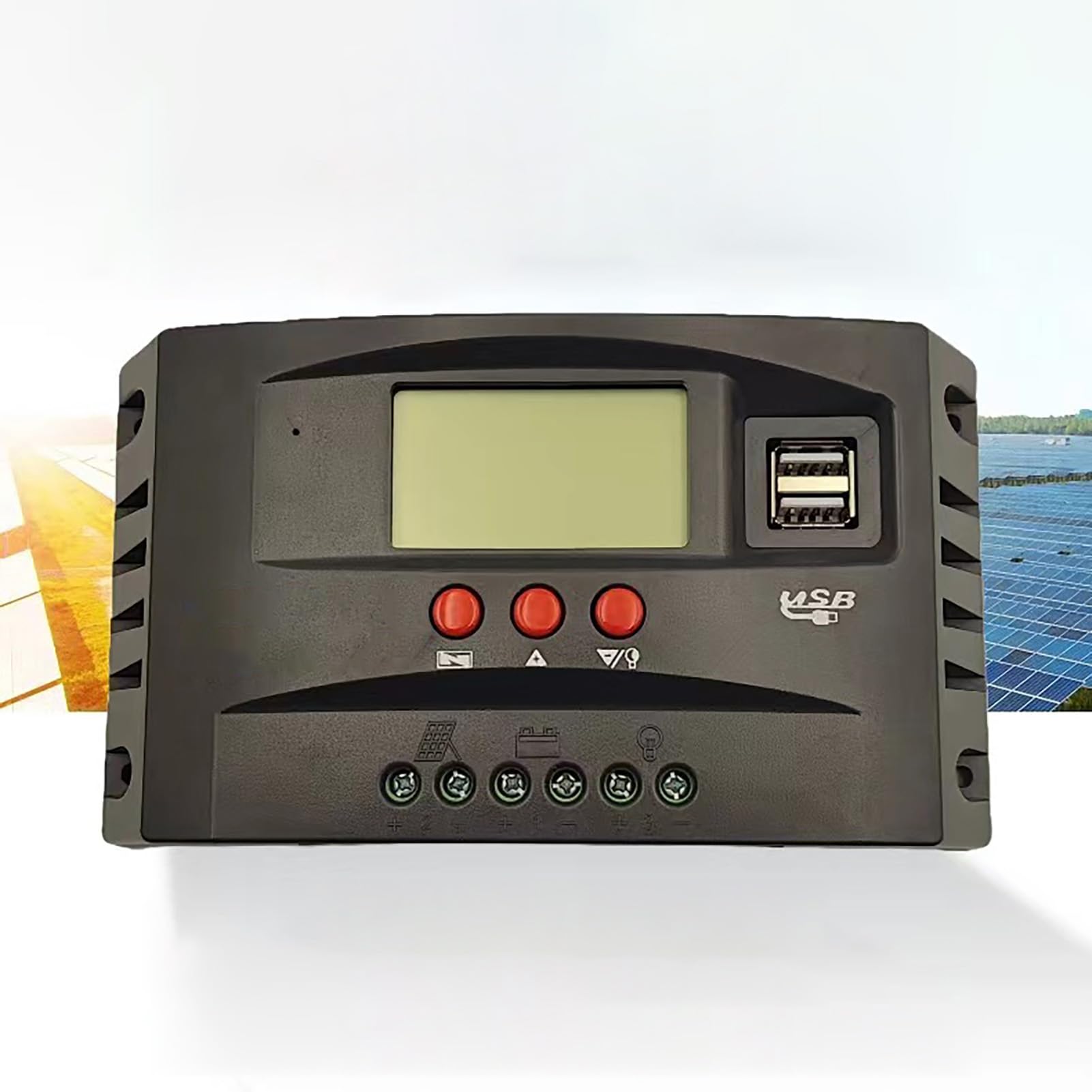 MPPT PV Solar Controller, Lightweight Solar Controller Photovoltaic for Farm (12V24V-50A)