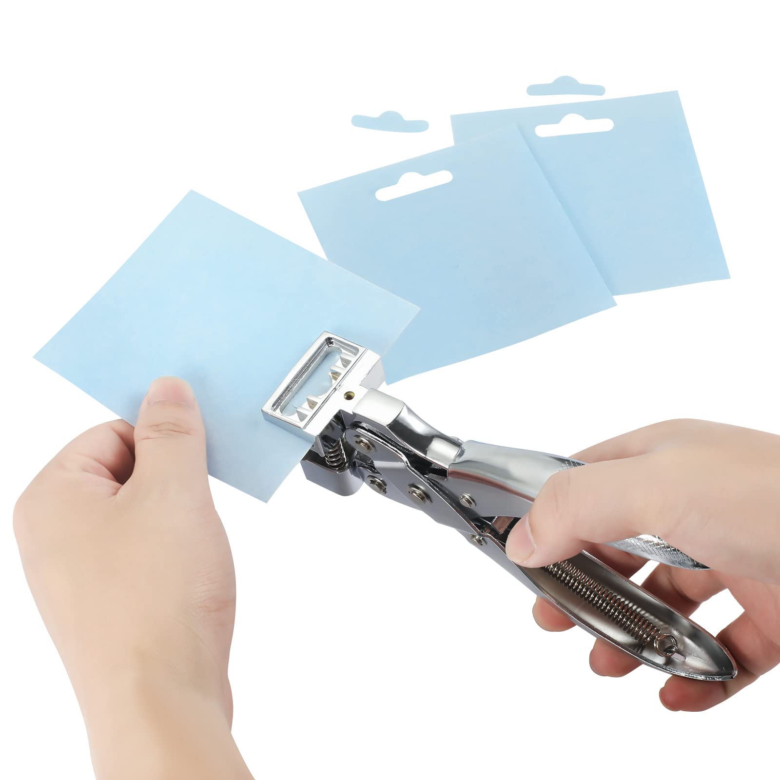 T Slot Shape Hole Punch Steel Handheld Hanger Airplane Hole Punch Butterfly T-Hook Clamp Pliers Cutter ID Punching Plastic Cardboard Badge Label for DIY Handmade Crafts Utensils (T Hole Punch)