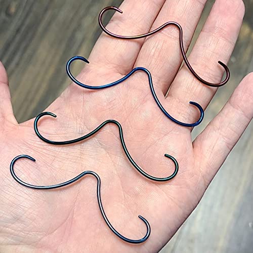 Luxe Modz 14G Septum Piercing Mustache Nose Ring for Women Men Moustache Septum Ring Piercing Jewelry