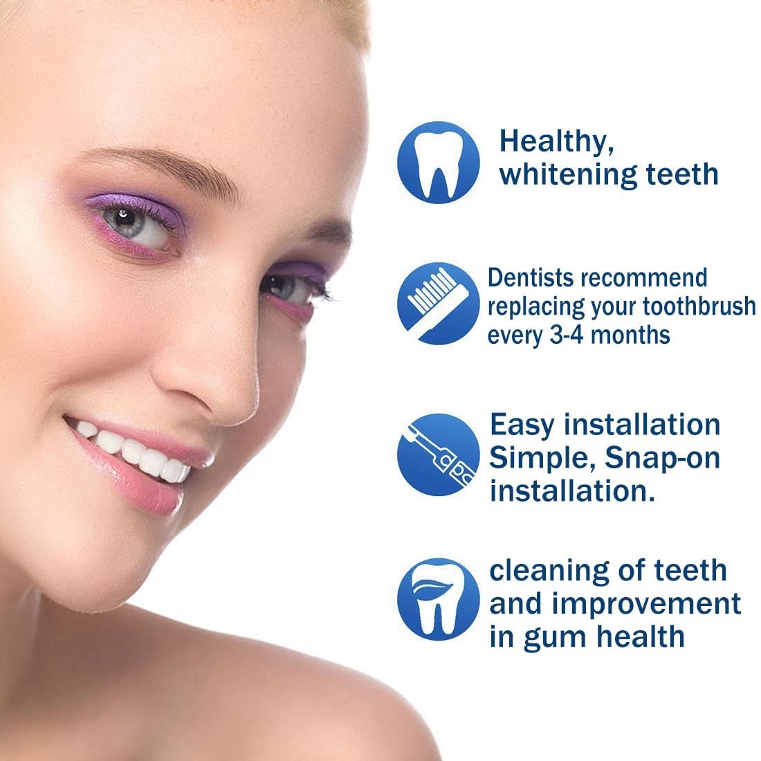 Koboks ITECHNIK Replacement Heads Compatible with Oral B Braun, Includes 4 PC Clean, 4 Floss Clean, 4 Cross Clean & 4 White Clean from ITECHNIK (White)