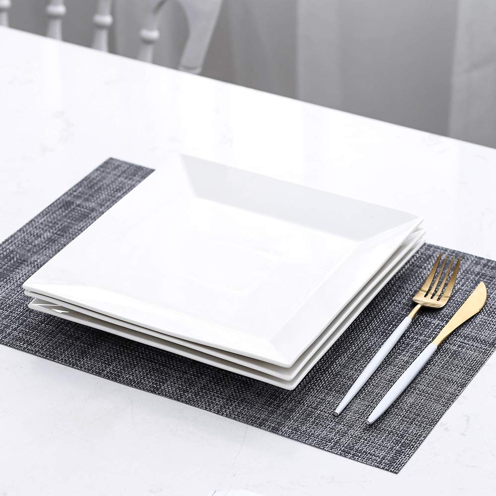 Porlien Classic Square 9.7-inch Dinner Plate Set of 3