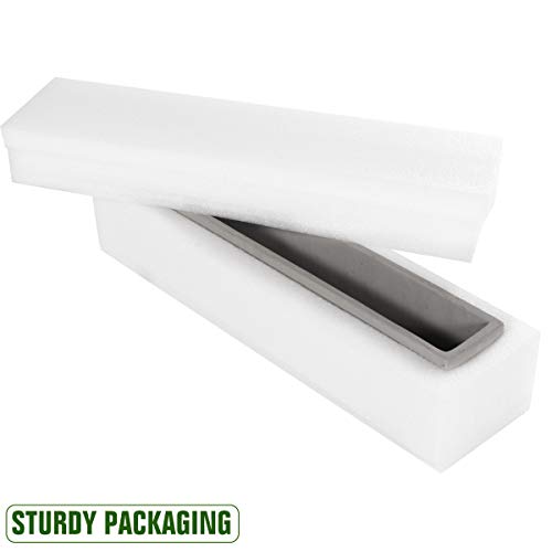 Ten-stone 14.5-Inch Grey Rectangle Concrete Succulent Planter Windowsill Boxes