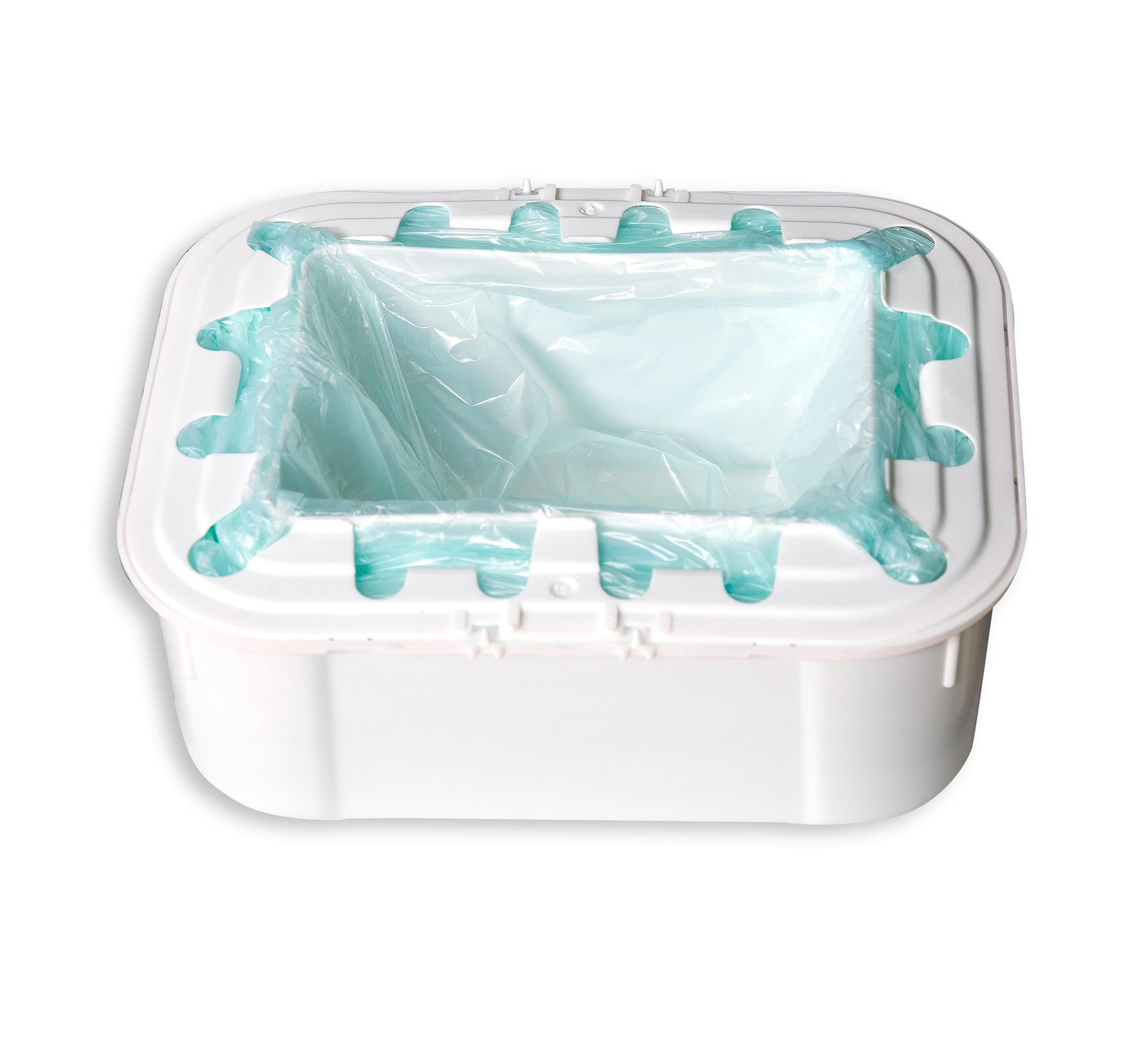 Mabel Home Hands Free Diaper Pail + Extra Cartridge, Easy to Use, Fast Bag Change, Refill System, Does not Absorb Odors, Hands Free, Nappy bin, 11"x11"x18" (White)