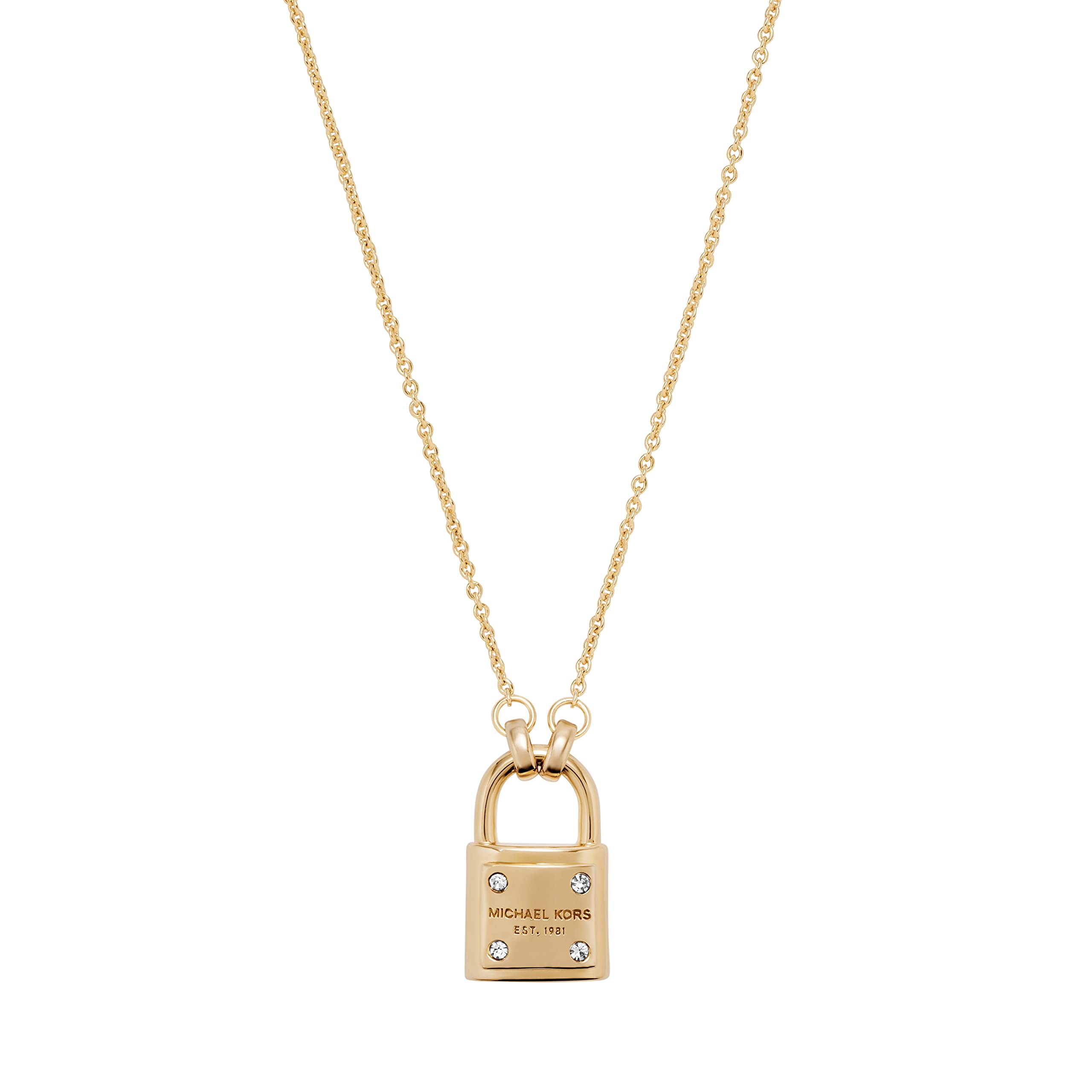 Michael Kors Women's Gold Brass Pendant Necklace (Model: MKJ7758710)