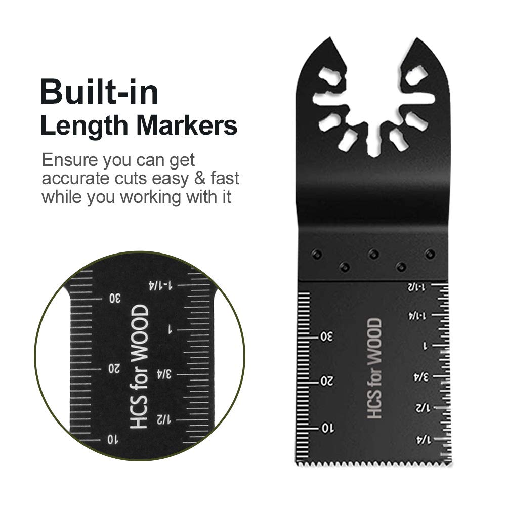 LIGHTIMETUNNEL 40 PCS Oscillating Saw Blades Multitool Quick Release Compatible with Fein Multimaster Porter Cable Black & Decker Bosch Craftsman Ridgid Ryobi Makita Milwaukee Rockwell