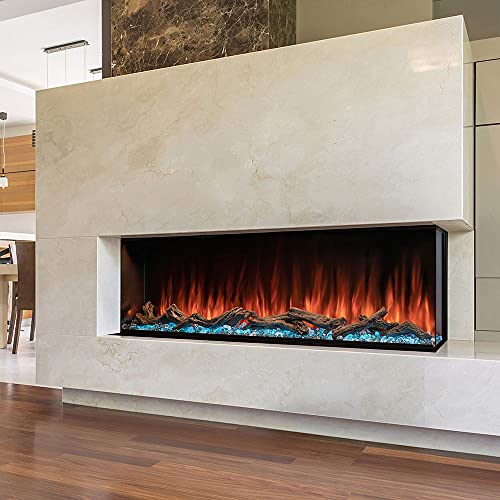 Modern Flames Landscape Series Pro MultiView 3-Sided Wall Mount/Built-In Electric Fireplace (LPM-6816-TH-WTC/LP), 68-Inch, Wireless Thermostat & Full Wall Control